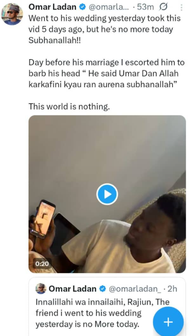 Young Groom Dies Barely 24 Hours After Wedding, Friends Mourn