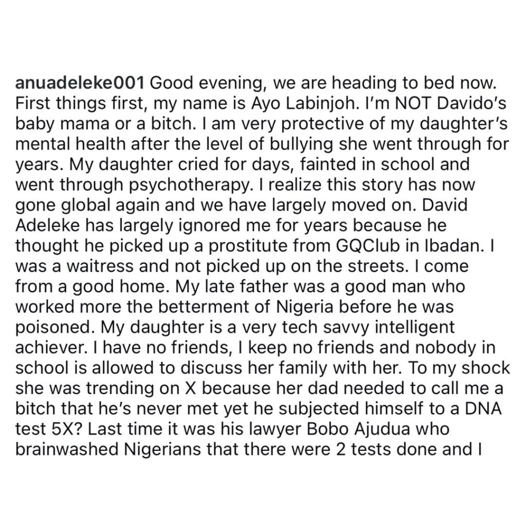 Mother of 13-Year-Old Girl Demanding DNA Test From Davido Breaks ...